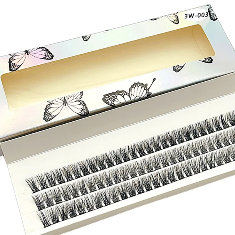 DIY Clusters Eyelash Extension Dovetail Segmented Lashes Volume 3D ...