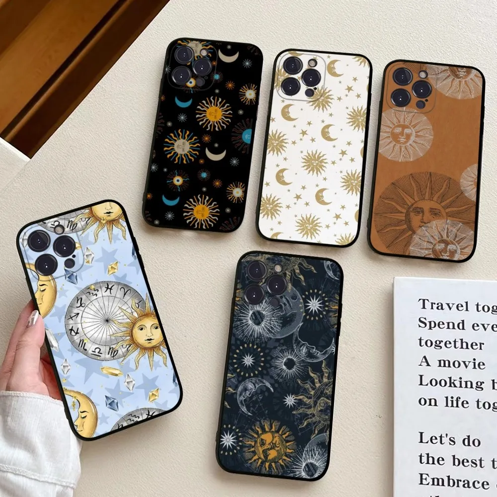 Personality-Art-Sun-Moon-Phone-Case-For-iPhone-14-11-12-13-Mini-Pro-XS ...