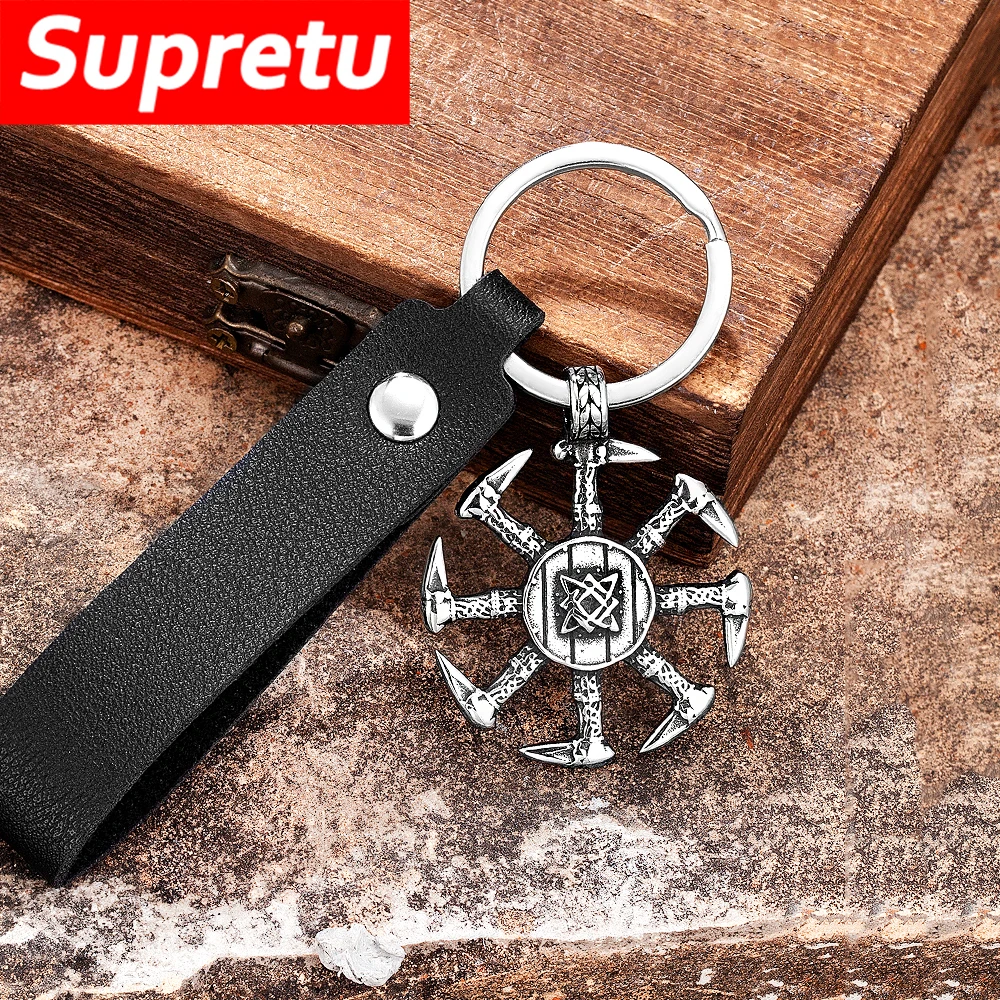 Norse-Pagan-Sun-Dagger-Keychain-Vikings-Slavic-Kolovrat-Runes-Pendant ...