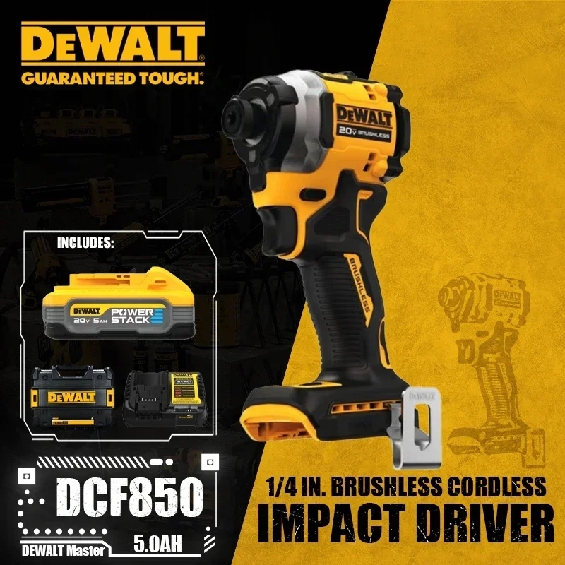 DEWALT-DCF850-Kit-1-4in-sem-escova-sem-fio-3-velocidades-Impact-Driver ...