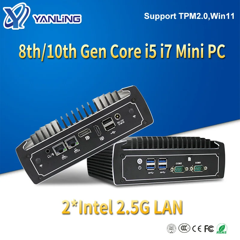 Yanling 8th 10th Generation Core i5 8260U i7 10810U Industrielle Mini ...
