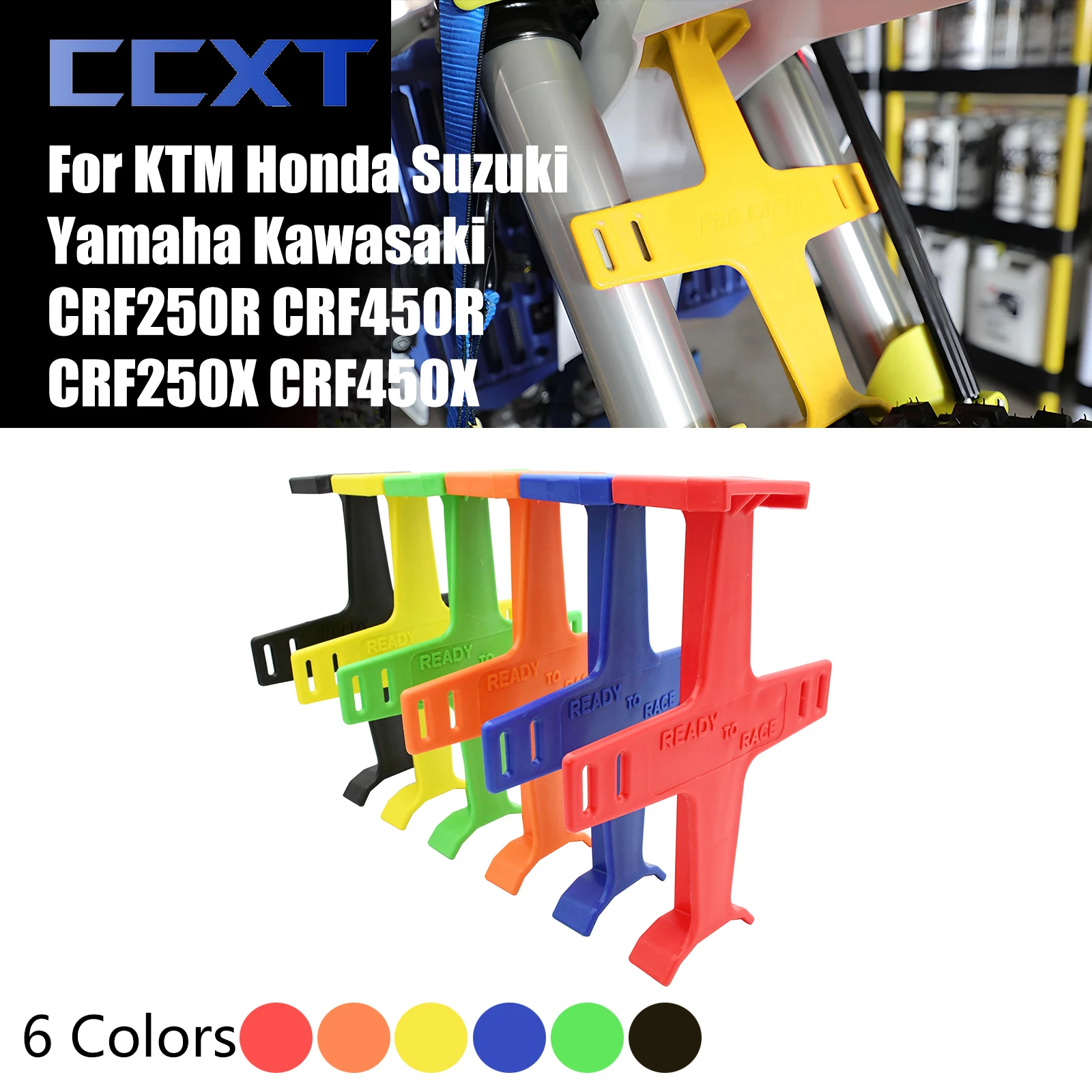 Motorcycle Plastic Fork Support Brace Protect For Honda Yamaha Kawasaki ...