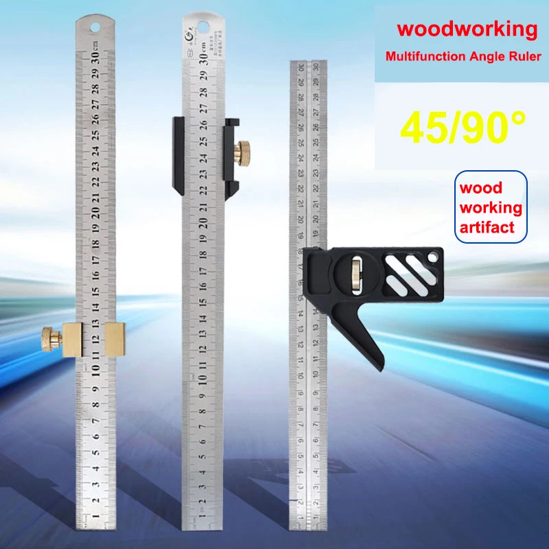 Multifunction-Angle-Ruler-Positioning-Limiter-Marking-Ruler-45-90 ...