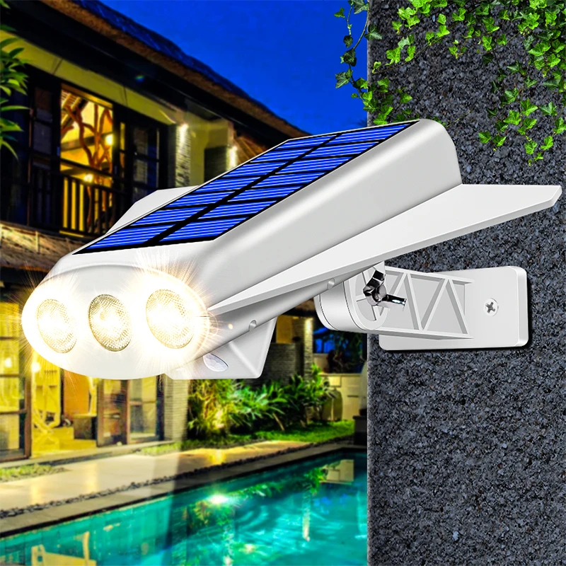 Solar Spotlight Upgraded Motion Sensor Lights Outdoor Landscape ...