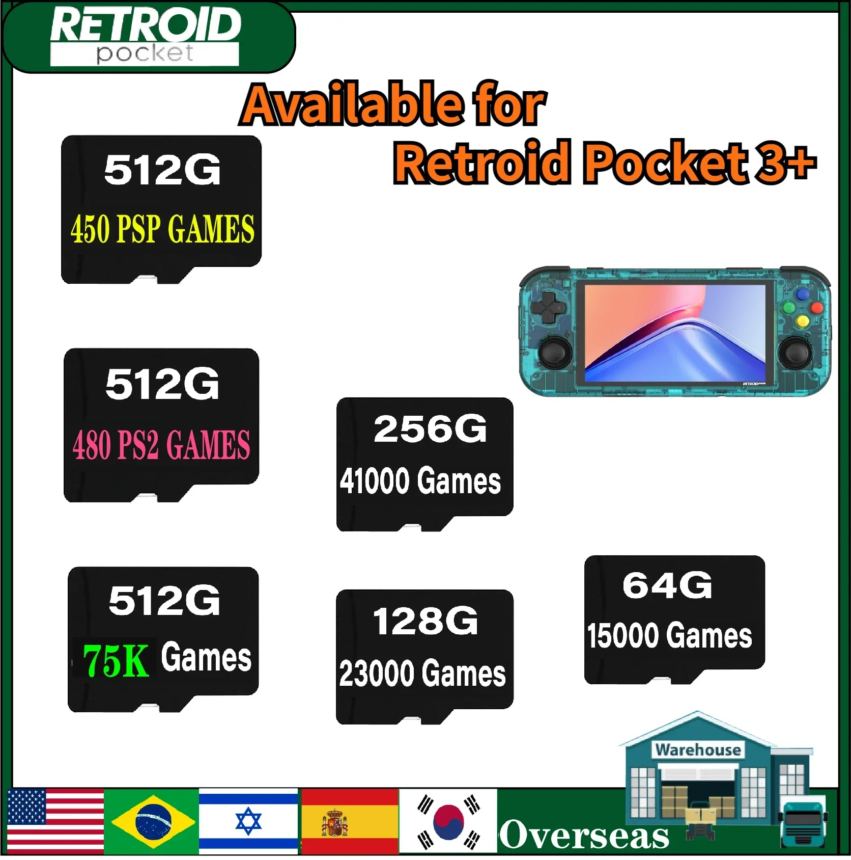 For-Retroid-Pocket-3-3-Plus-TF-Card-512G-Tons-of-Games-75000-GAMES-TF ...
