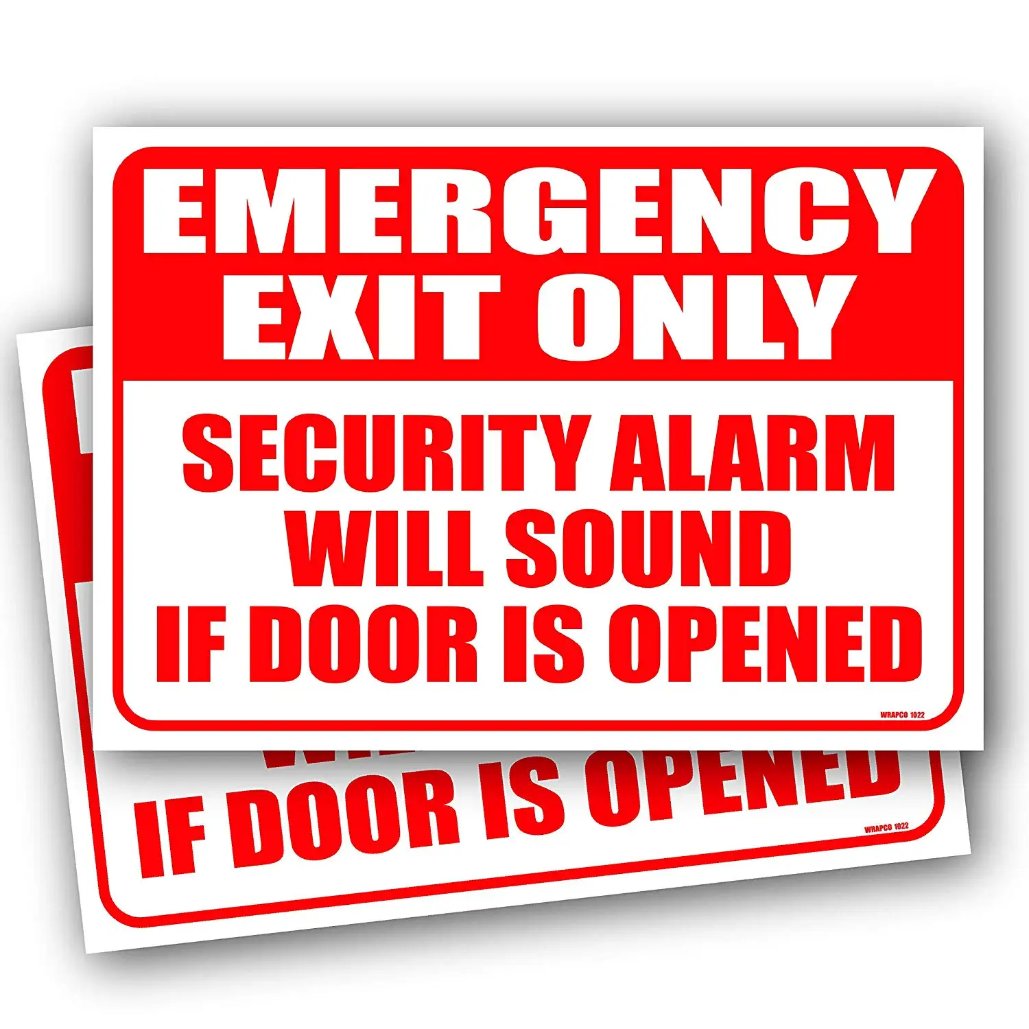 Emergency Exit Alarm Will Sound Sign