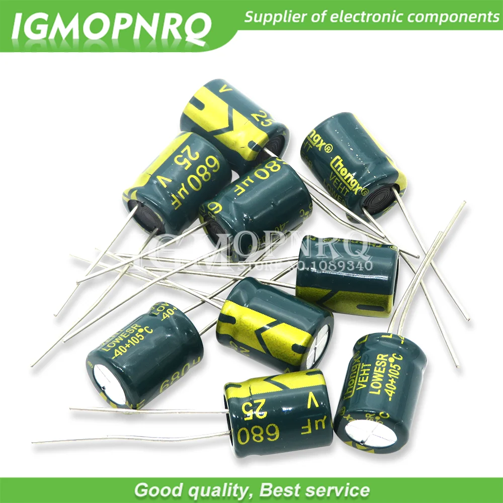 10V 16V 25V 35V 50V 400V High Frequency Low ESR Aluminum Capacitor 100UF 220UF 330UF 470UF 680UF ...