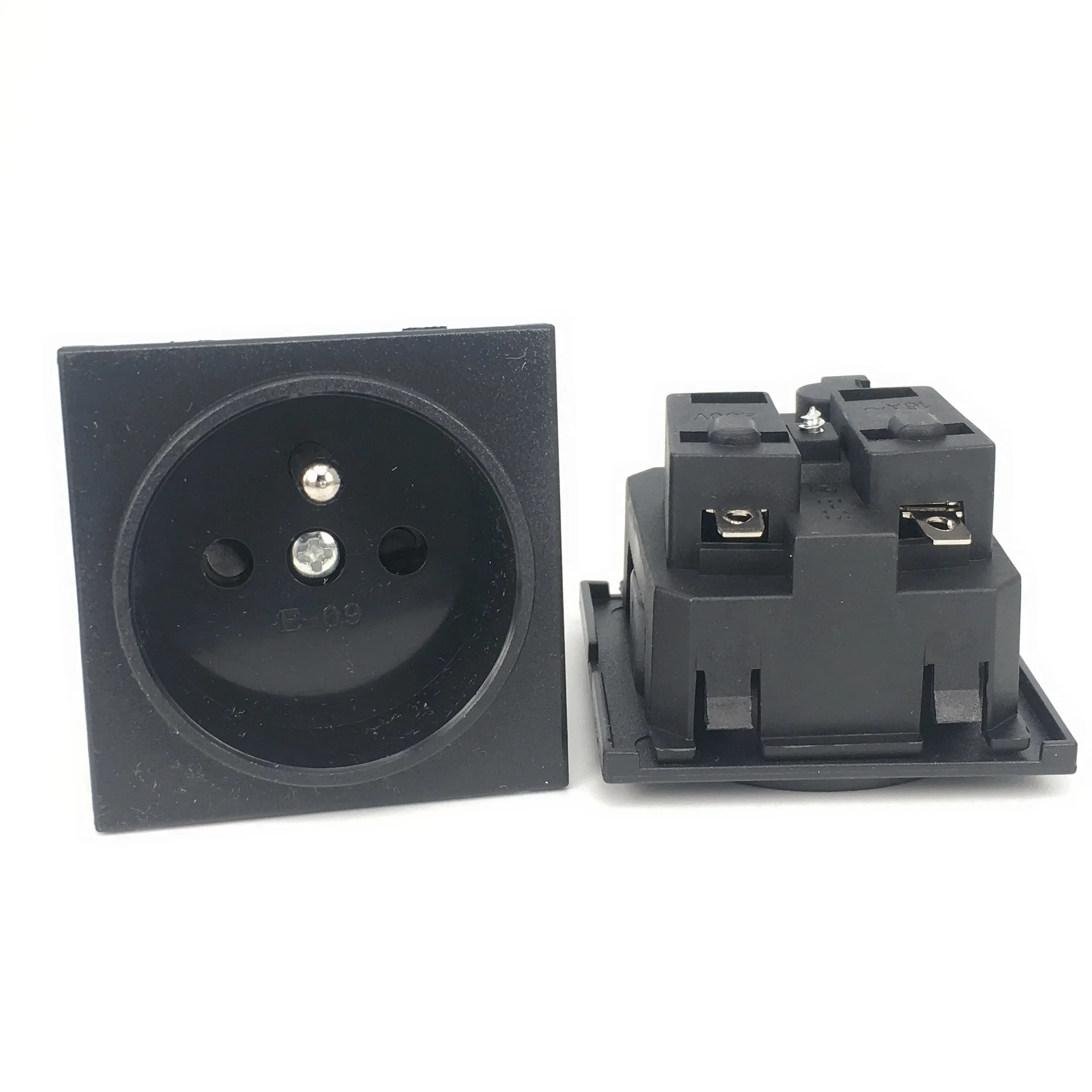 Black-Round-Embedded-Idustrial-Outlet-European-Franch-Standard-250V-16A ...