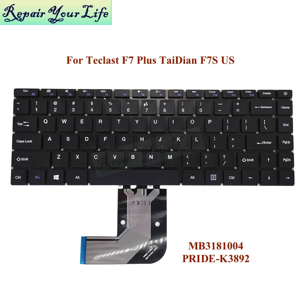 PT-BR-Brazil-US-English-Laptop-Keyboard-For-Teclast-F7-Plus-TaiDian-F7S ...
