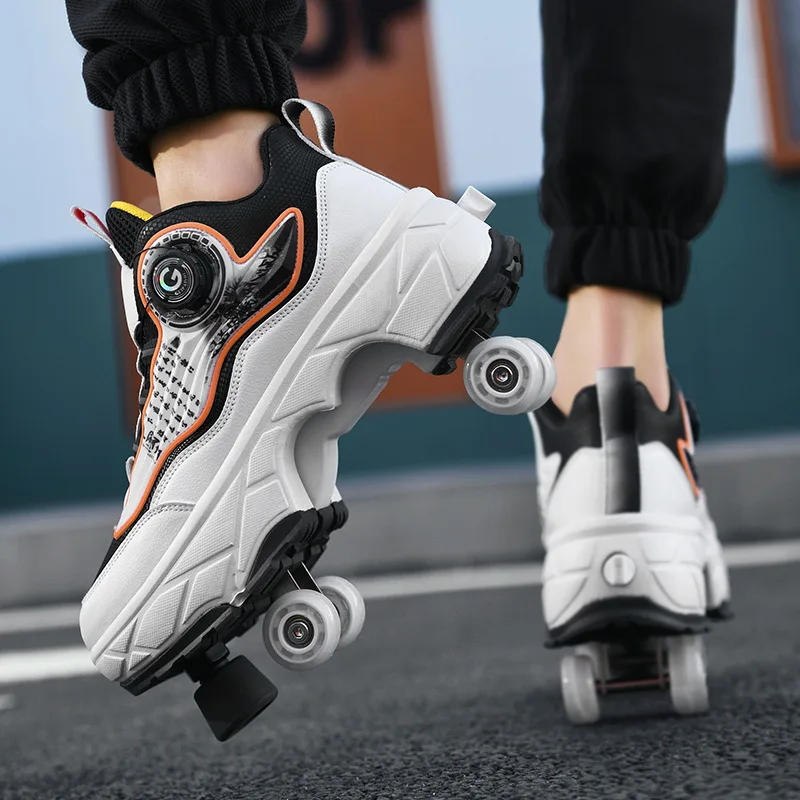 Zapatos-de-deformaci-n-Heelys-patines-de-cuatro-ruedas-de-doble-uso ...