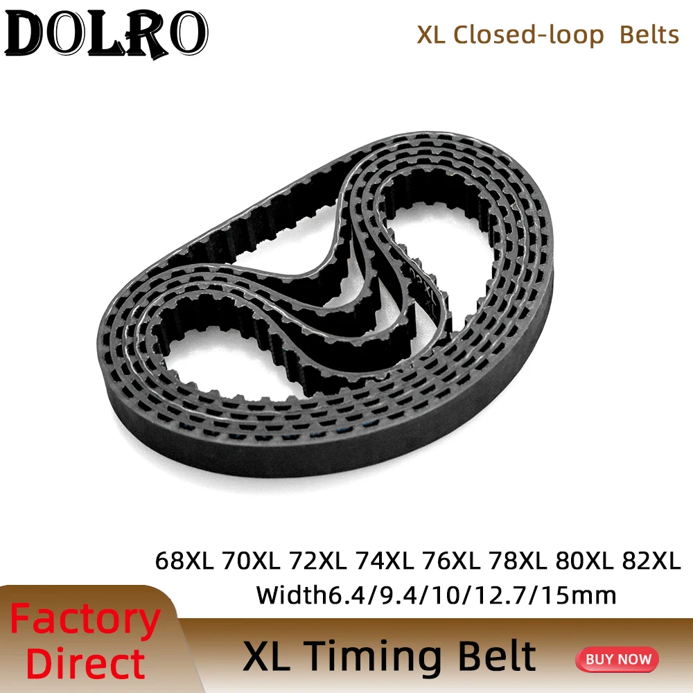 XL Timing belt 68/70/72/74/76/78/80/82 Width 6.4/9.4/10/12.7/15mm Teeth ...