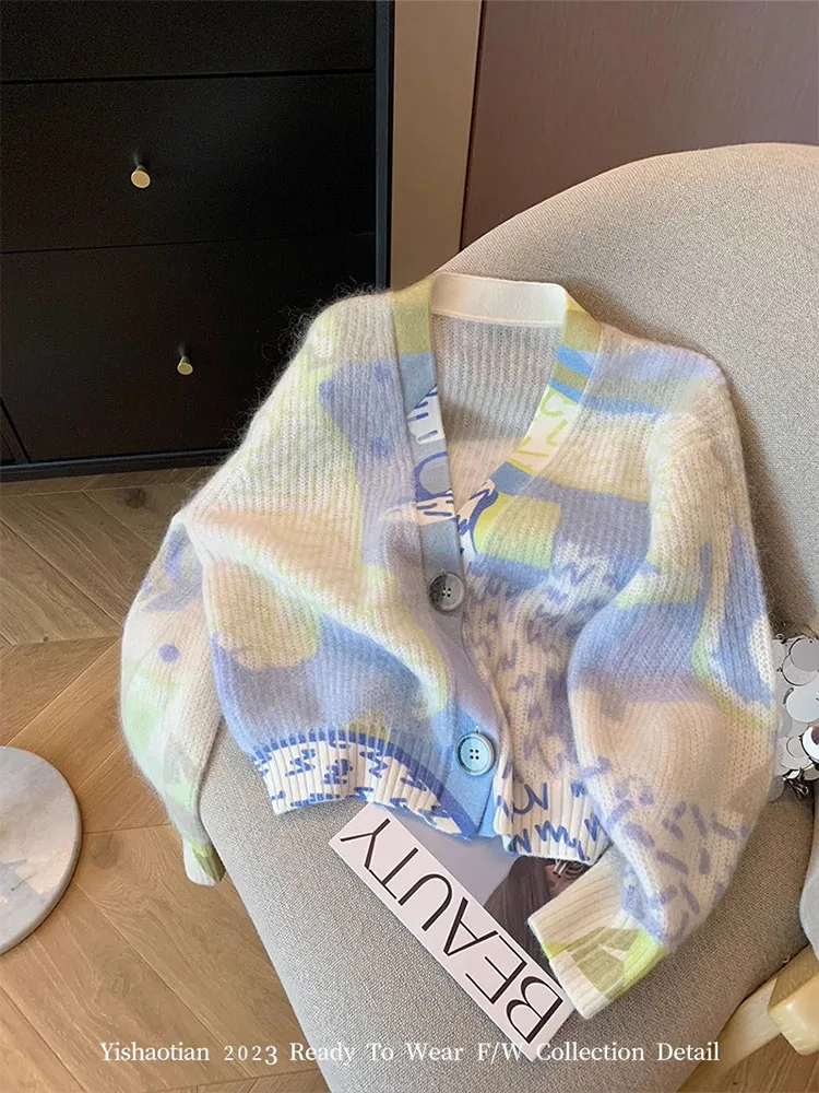 New-Design-O-Neck-Sweater-Gyaru-Pullover-Contrasting-Colors-Casual-Ins ...