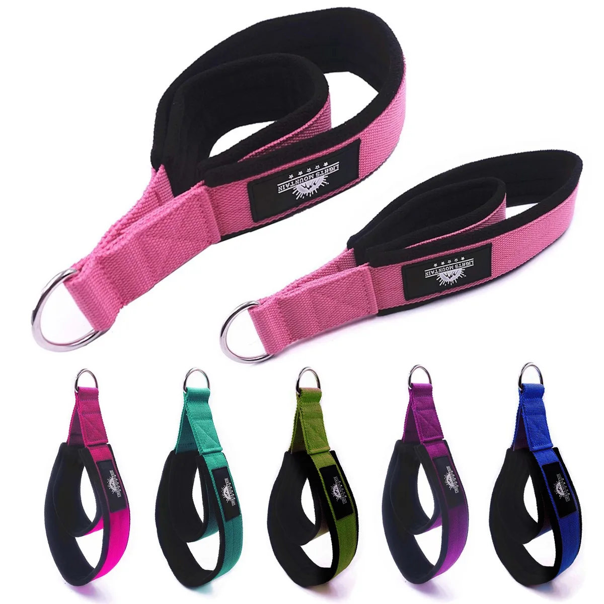 1 Pair Pilates Double Loop Straps for Reformer Fitness D-Ring Straps ...