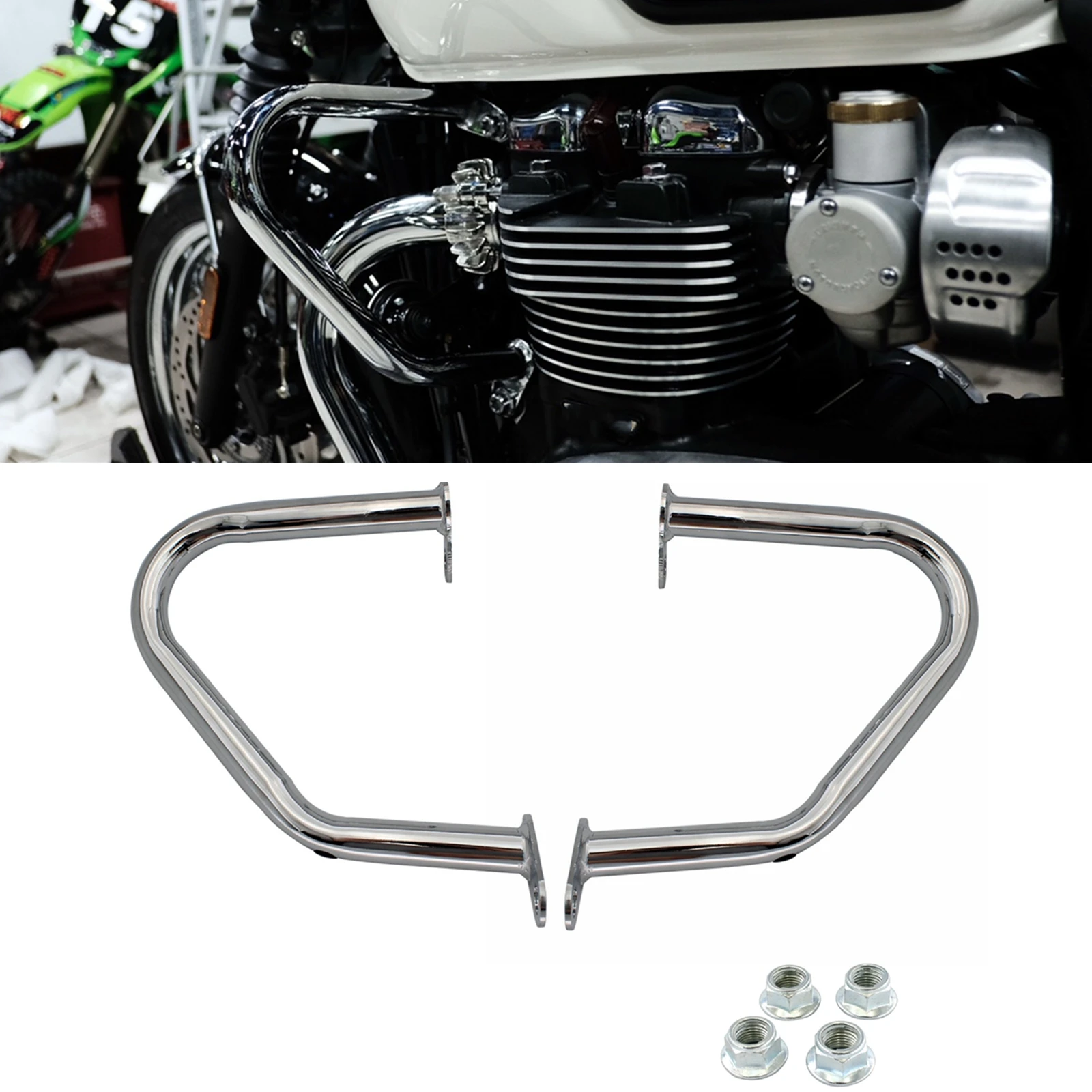 Motorcycle-Engine-Guard-Crash-Bar-Protector-For-Triumph-Bonneville-T100 ...