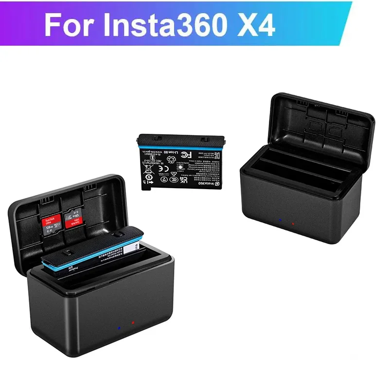 For-Insta360-X4-8K-360-Panoramic-Action-Camera-Battery-Storage-Case ...