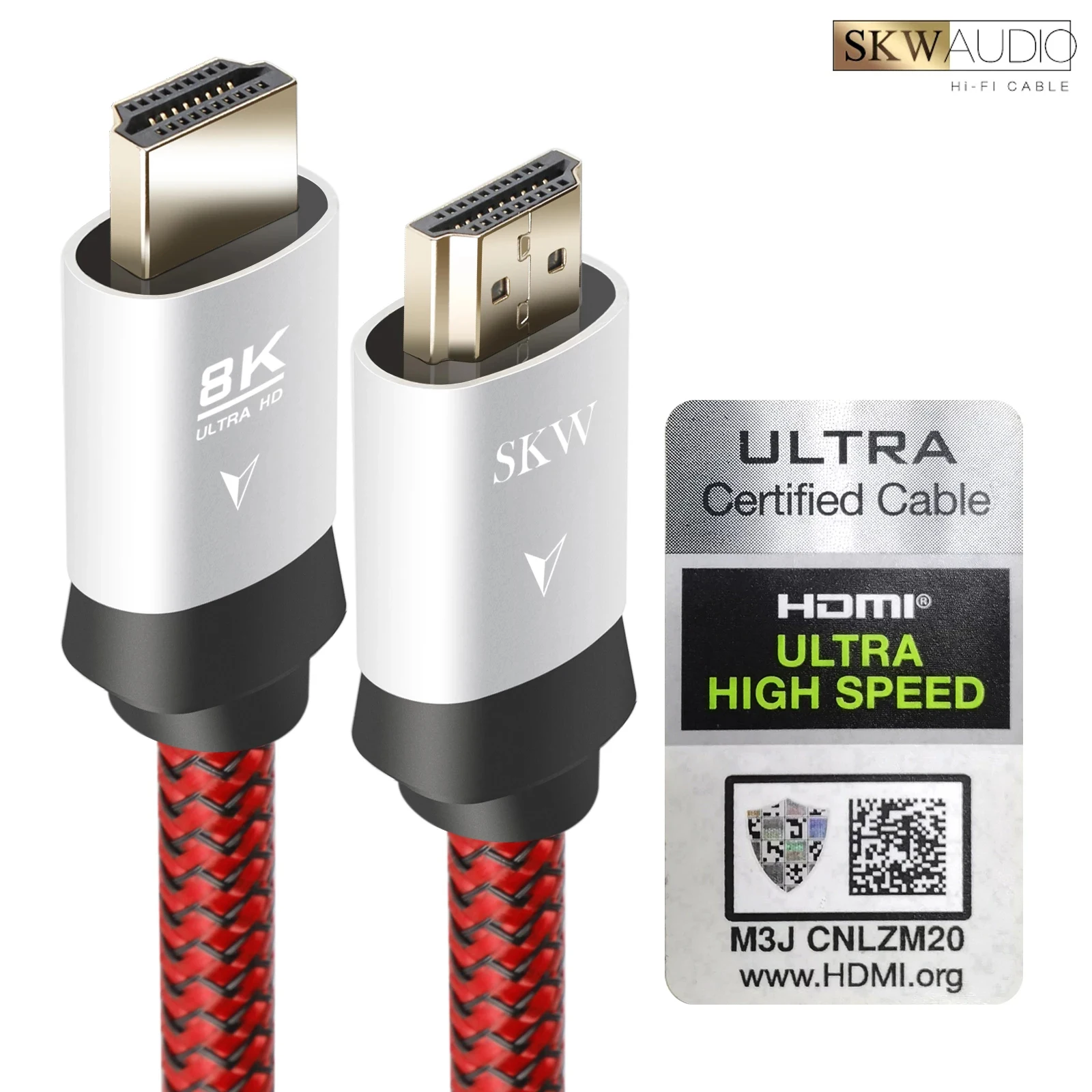 SKW-Cable HDMI 2,1 Conductor, Cable de Audio ultra-hd (UHD) 8K 48Gbs ...