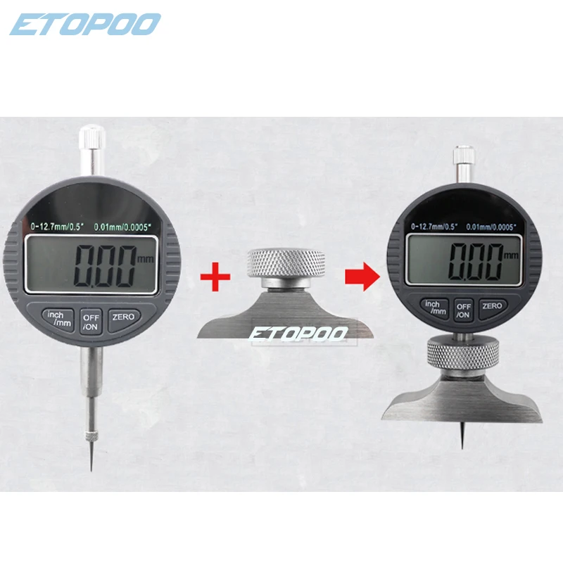 0-12.7mm 25.4mm Digital Dial Depth Gage With Harden Alloy Measuring ...