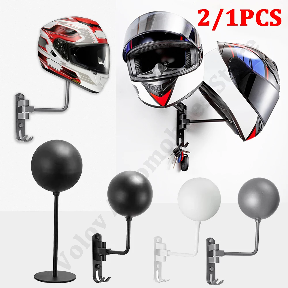 2-1PCS-Wall-Mounted-Motorcycle-Helmet-Display-Rack-Floor-standing-Bike ...