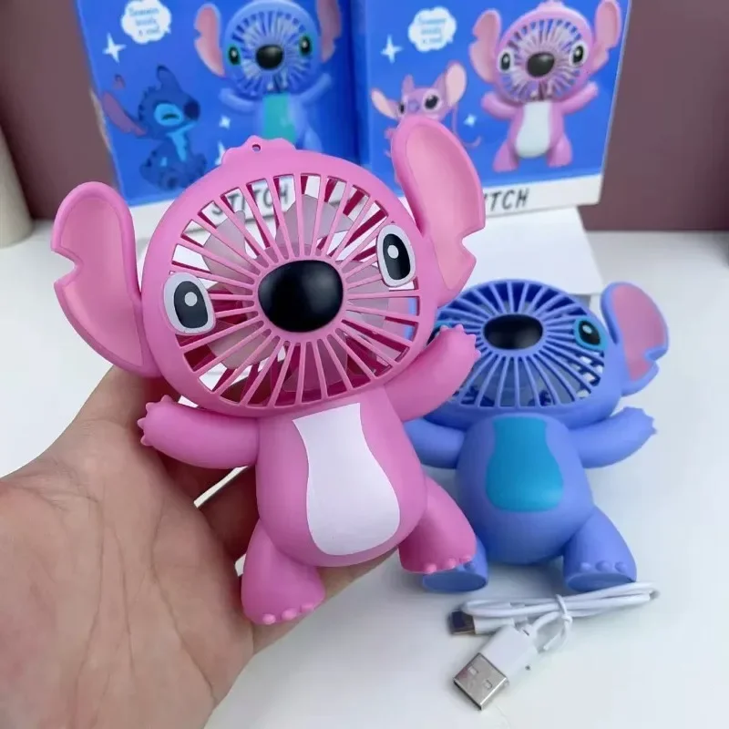 New Anime Lio&Stitch Fan Children Student Kawaii Cartoon Small Fan Boys ...