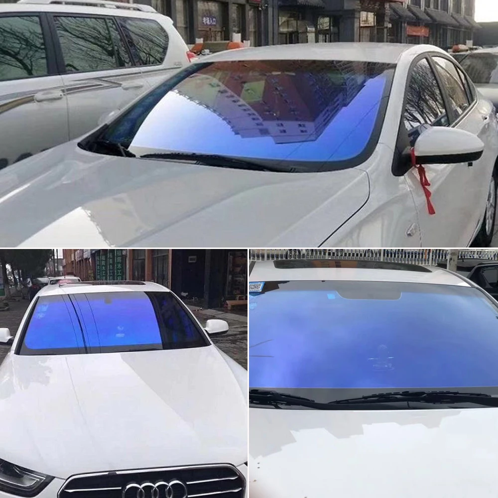 90x140cm Blue Chameleon Vlt 60% Car Truck Windshield Foils Suv Front ...