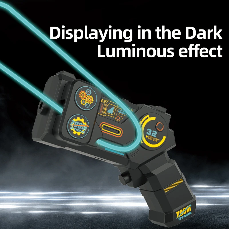 Dazzling Rope Firing Gun Stress Reducing Toys Luminous Yarn Gun ...