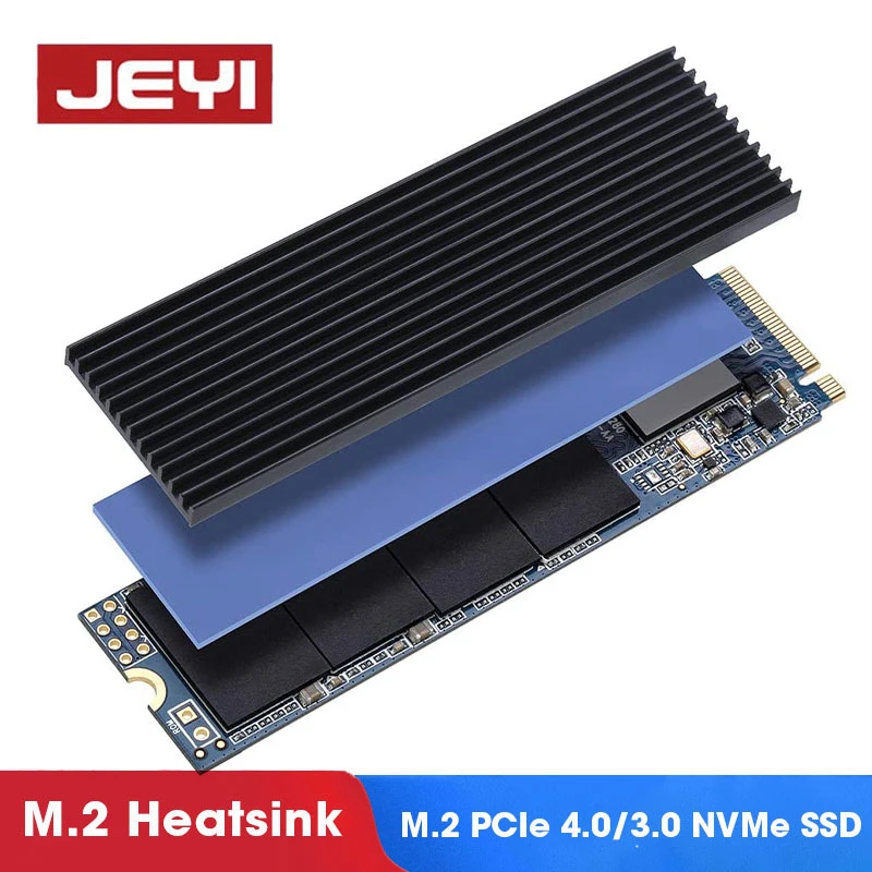 JEYI SSD NVMe 방열판 M2 2280 솔리드 스테이트 하드 디스크, 알루미늄 방열판 개스킷, 열 실리콘 패드 PS5 ...