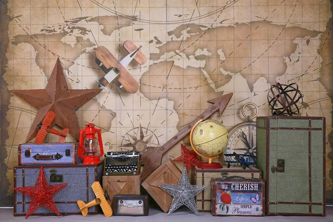 Vintage Travel Map Backgrounds