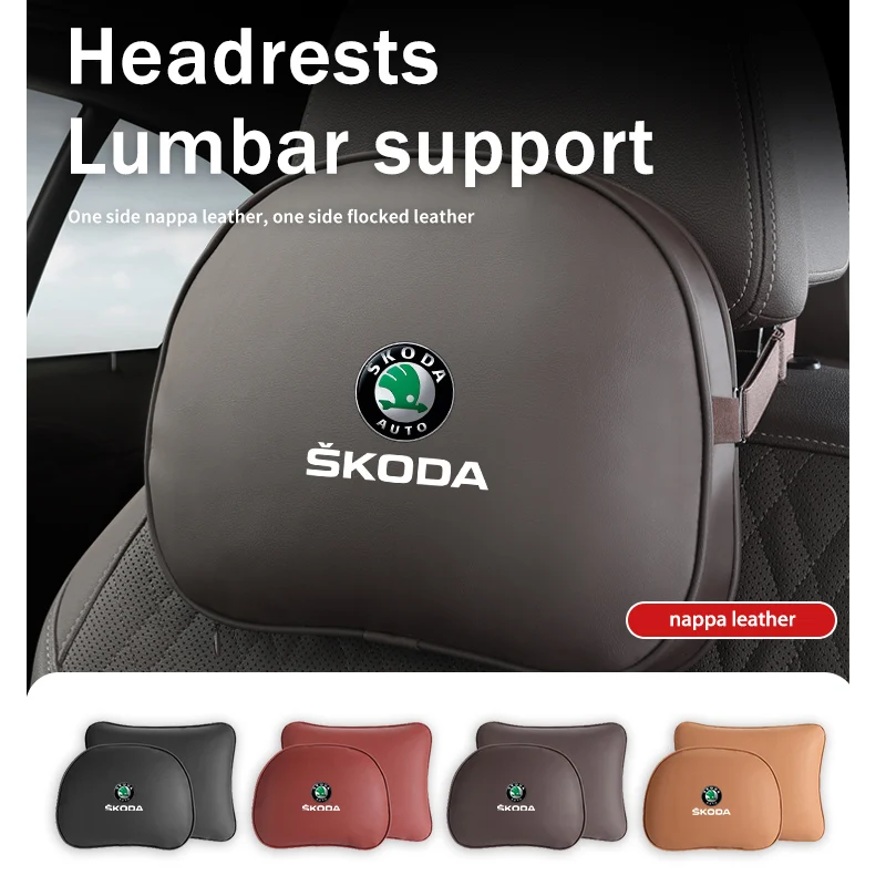 Car-Seats-Headrest-Pillow-Adjustable-Breathable-Neck-Support-for-Skoda ...