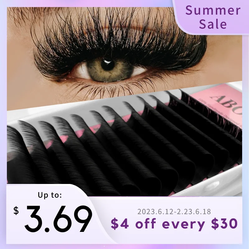 ABONNIE C/CC/D/DD Curl Easy Fan Lashes Cashmere Matte Fast Bloom ...