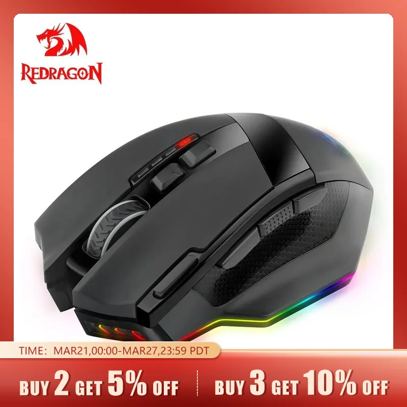 REDRAGON-Sniper-Pro-M801P-RGB-USB-2-4G-Wireless-Gaming-Mouse-16400DPI ...
