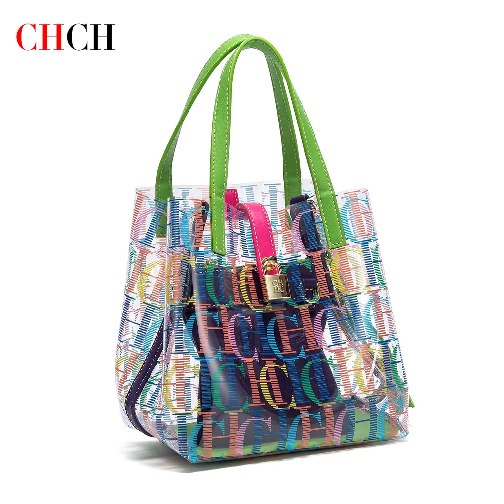 CHCH Women's Tote Bag New PVC Transparent Bag Leisure Beach Bag ...