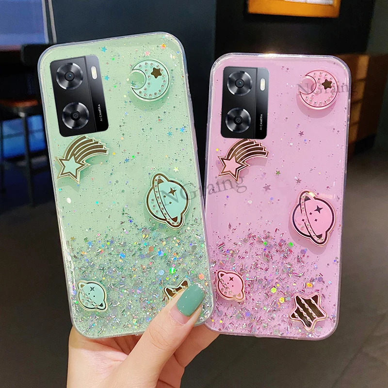 Funda-de-tel-fono-OPPO-A57-A57S-4G-5G-Glitter-Star-Space-TPU ...
