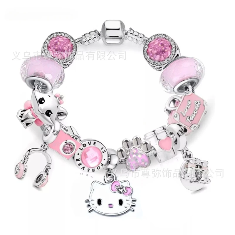 Bracelets-Pandora-en-forme-de-c-ur-s-rie-Hello-Kitty-argent-regard-925 ...