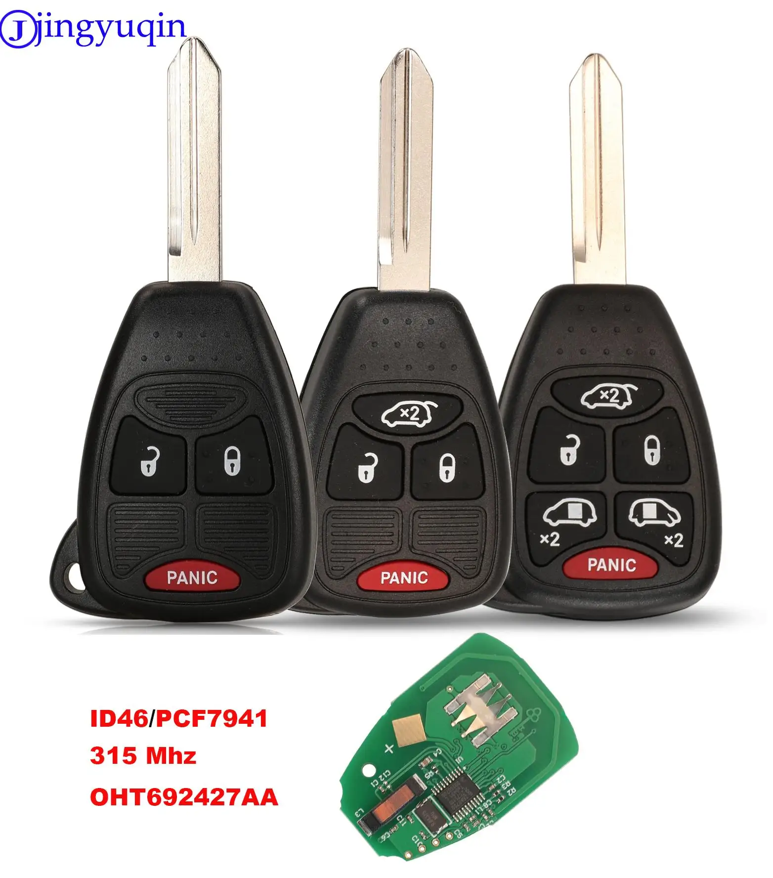 jingyuqin-Car-Remote-Key-Fob-pcf7941-ID46-Chip-OHT692427AA-For-Chrysler ...
