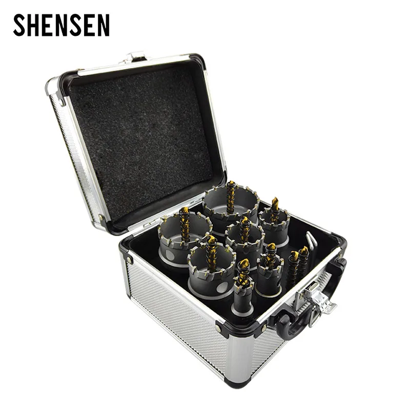9pcs 16-60mm Drilling Crown For Stainless Steel TCT Hole Saw Set ...