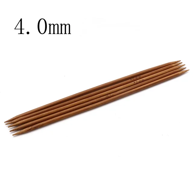 5PCs 2.0mm-10.0mm Brown Bamboo Double Pointed Knitting Needles Straight ...