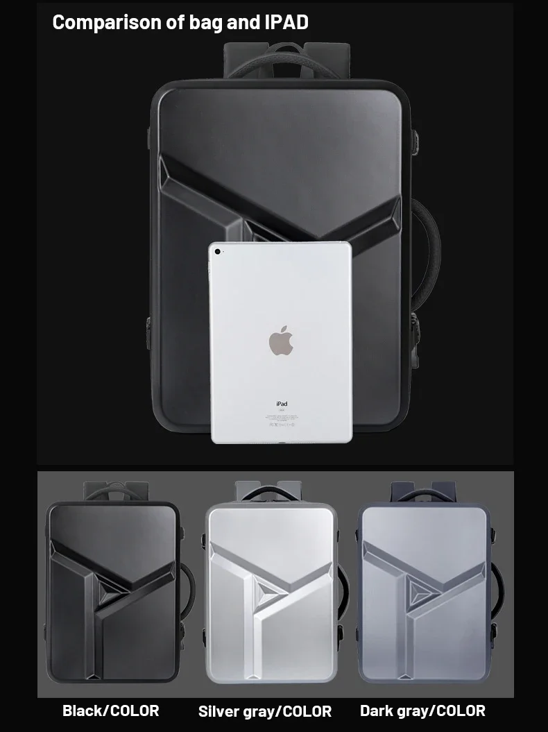 17.3”Hard Shell Backpack Men’s Business Laptop Backpack Thickened 50L ...