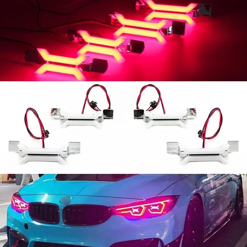 X-Concept-Red-LED-Angel-Eyes-DRL-M4-Headlights-For-BMW-F80-M3-F82-F83 ...