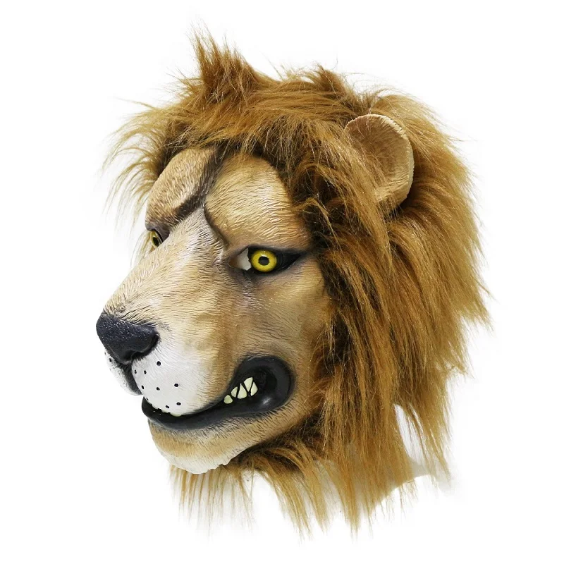 Realistic Lion Head Mask