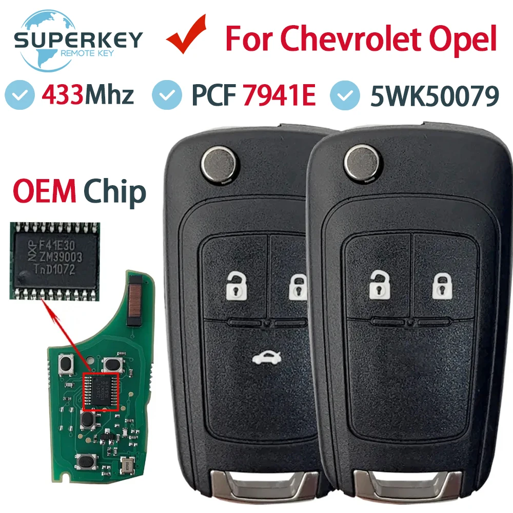 2-3-BTN-433MHz-ID46-Chip-Remote-Key-For-Opel-Vauxhall-Corsa-Astra-J ...