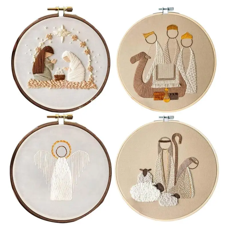 Christmas-Embroidery-Kit-Nativity-of-Jesus-Scene-Craft-Kits-Stamped ...
