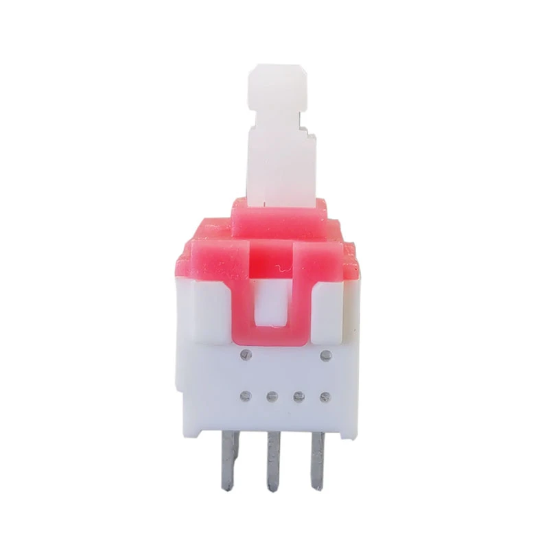 10*10mm Power Key Switch Red White 6 Pin Double Row Self locking High ...