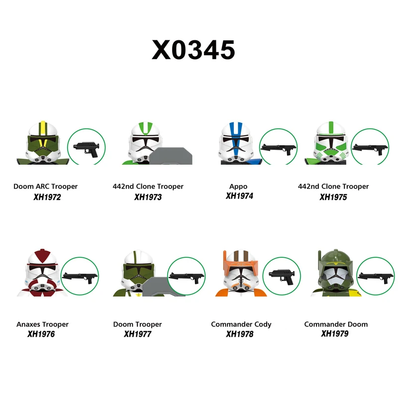 Building Blocks 8pcs/set Clone Trooper Brick Galictic Marines Figure ...