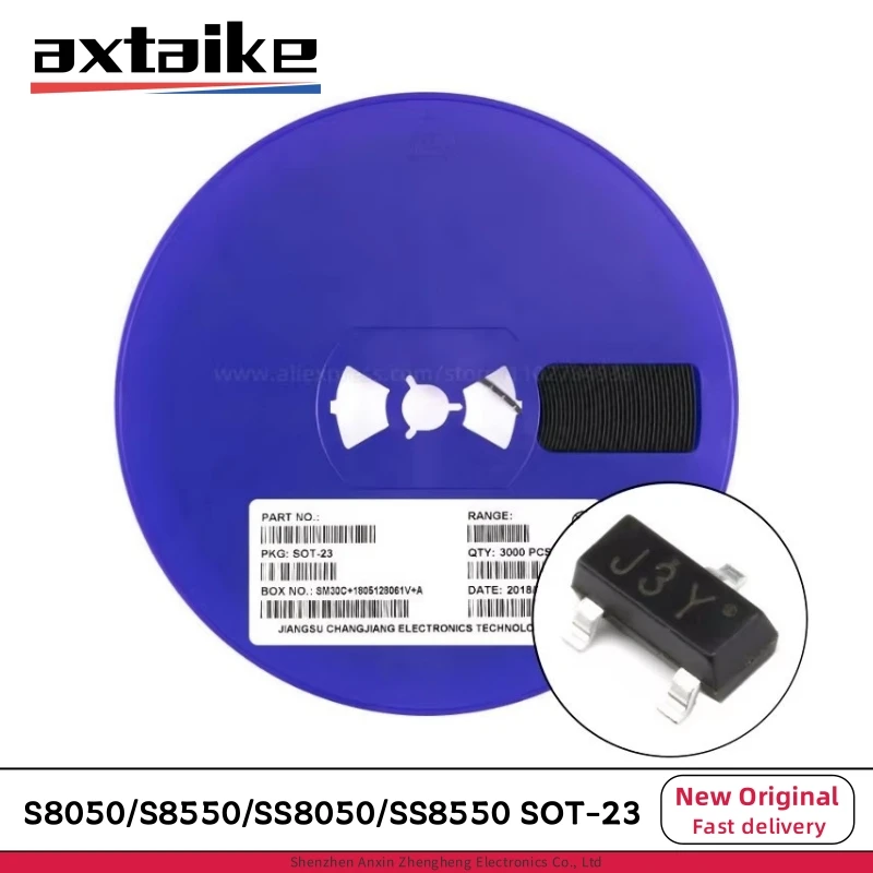 3000PCS S8050 S8550 SS8050 SS8550 SOT-23 J3Y 2TY Y1 Y2 500mA 0.5A 1.5A ...