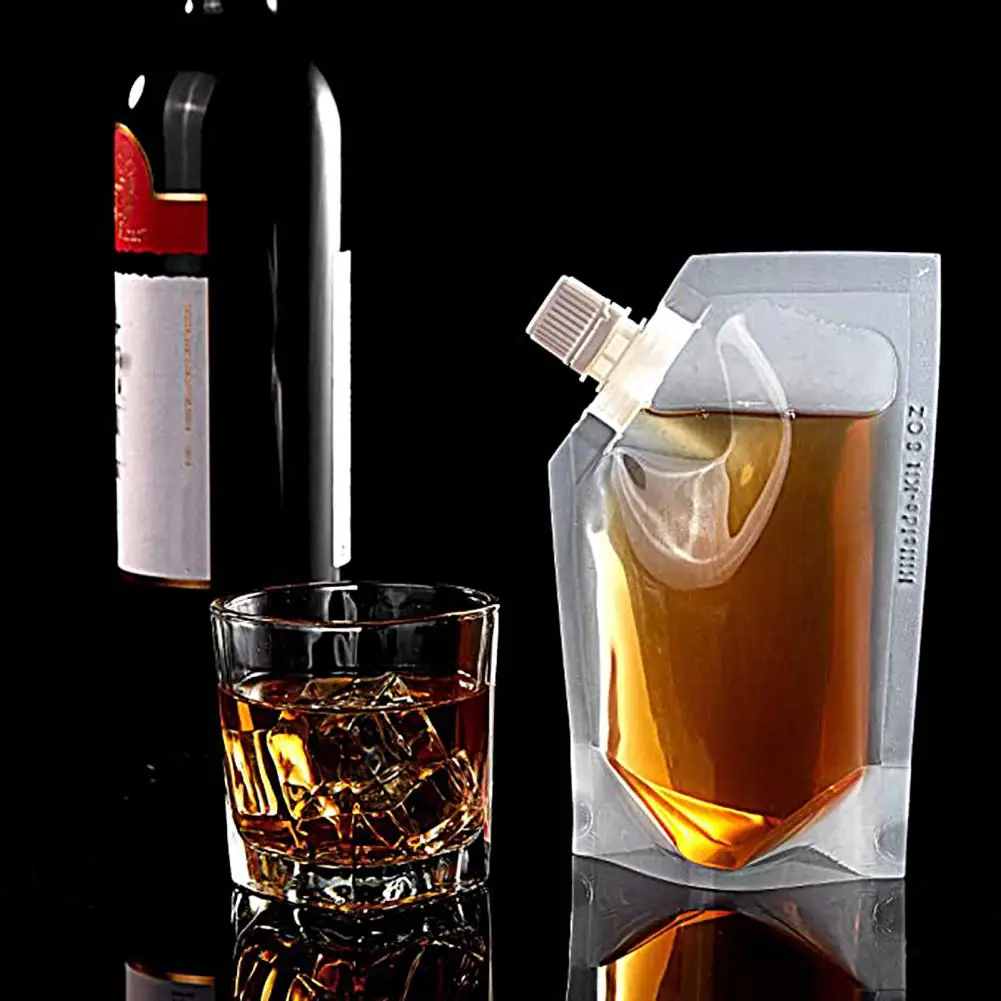 1-Set-Great-Beverage-Pouch-Food-Grade-Transparent-Large-Capacity-Flask ...