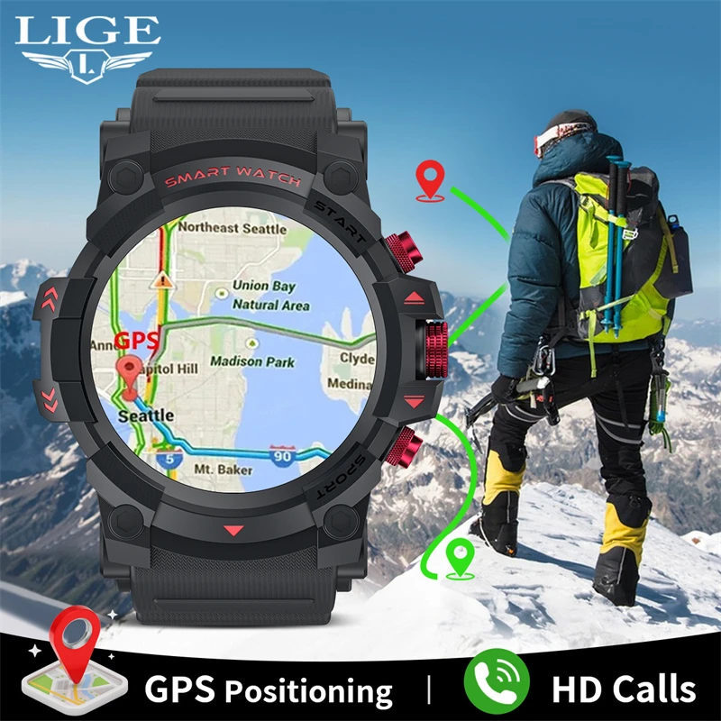 2024-gps-Smartwatch-Position-ierungs-system-HD-Bluetooth-Anruf-Blutdruck-Outdoor-Sport-M-nner ...