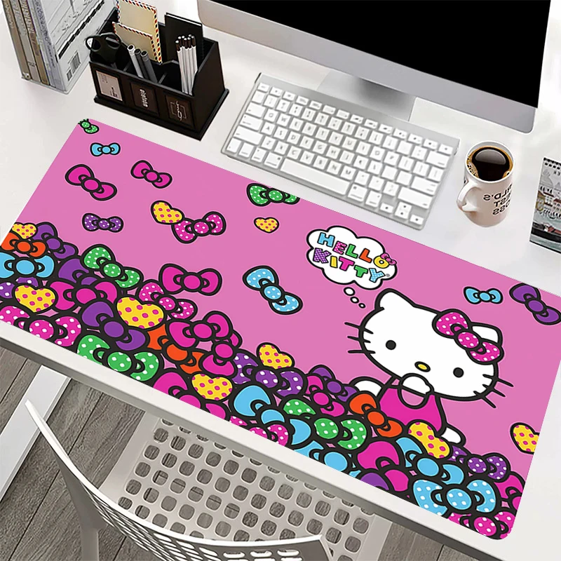 Kawaii Large Mouse Pad Hellos Cat Kittys Mousepad Gamer Pc Gaming ...