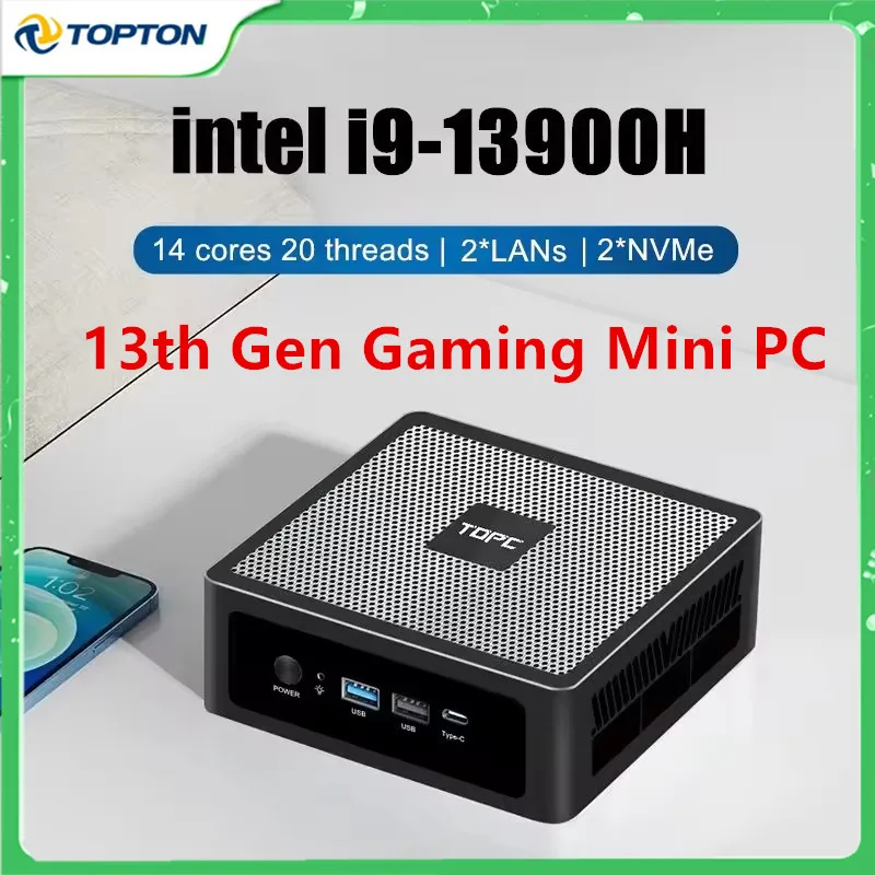 Topton Gaming Mini PC 13th Gen Intel Core i9 13900H 12900H DDR5 DDR4 ...