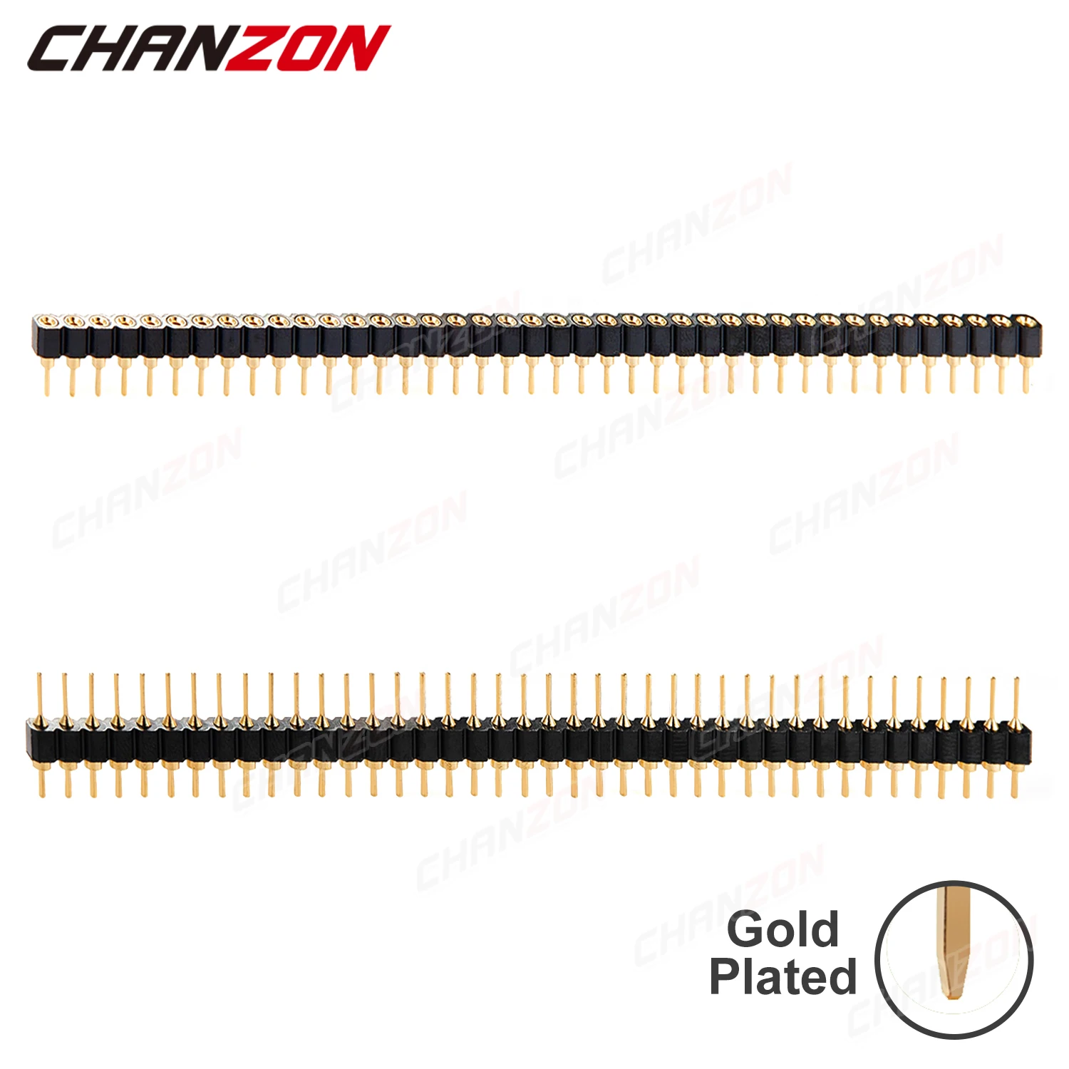40-Pins-Male-Female-Round-Single-Row-Pin-Header-2-54mm-Breakable-Strip ...