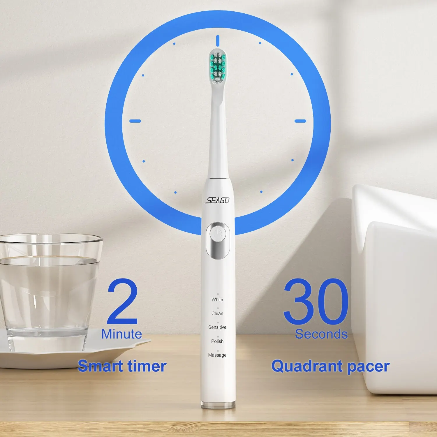 Seago-Rechargeable-Electric-Toothbrush-Sonic-Tooth-Brush-Ultrasonic ...